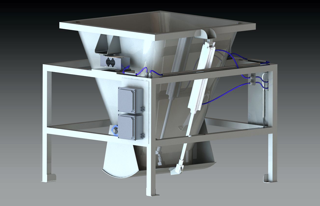 Tolva Balanza AISI304 100kg con compuerta neumática